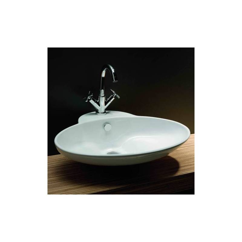 Lavatório de apoio oval branco modelo Miami Valadares | Suprimentos ...