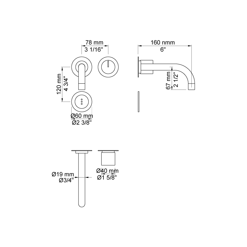 Mezclador con sensor electrónico y mando a la derecha (ref. 4911VSX) en acero inox Vola ...