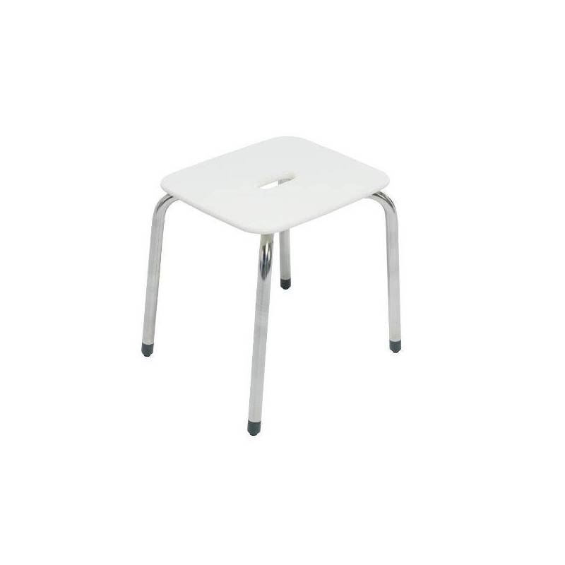 Taburete con asiento en tecno polímero y estructura de acero inox ...