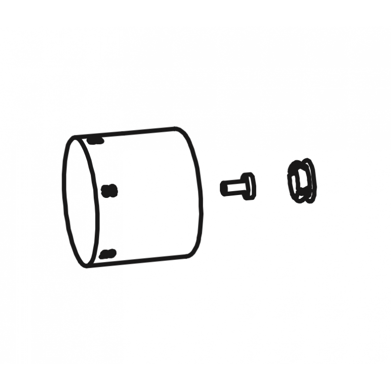 Mango de ajuste W35, D35 IQUA con botón en cromo KWC Home | Suministros Sanitarios