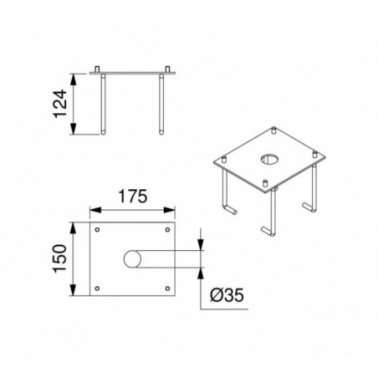 Columna ducha temporizada de posición simple en acero inox con control ...