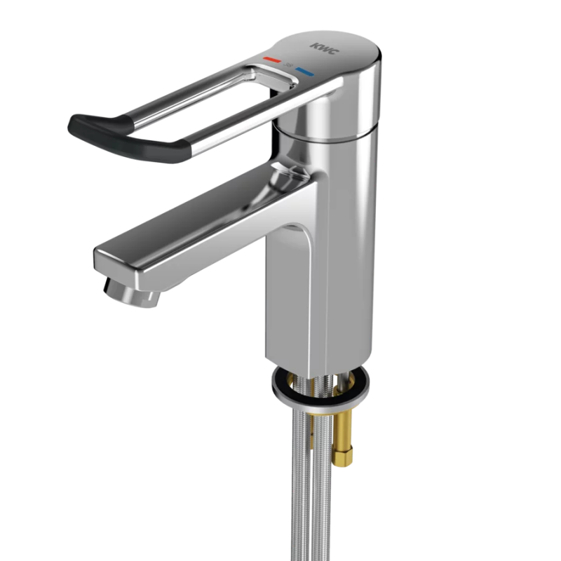 Grifo de pie monomando de termostato sin barreras F5L-Therm de 125 mm Franke KWC