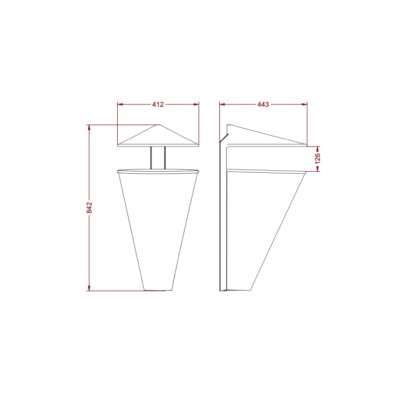 Papelera Alicante para 55L en polietileno con tapa color amarillo y ...